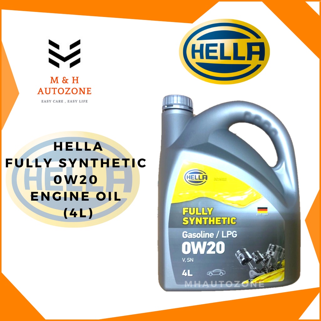 [HELLA] HELLA FULLY SYNTHETIC 0W-20 ENGINE OIL (4 LITER) | Shopee Malaysia
