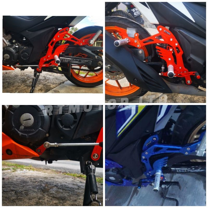 RS150 V1 V2 V3 RACING FOOTREST SET KIRI KANAN 2 IN 1 FULL SET RS150R ...