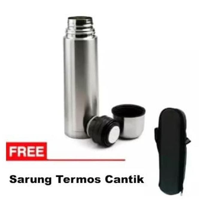 Capsule Thermos + Holster 1000 ml Vacuum Hot Water Bottle Stainles 1 ...
