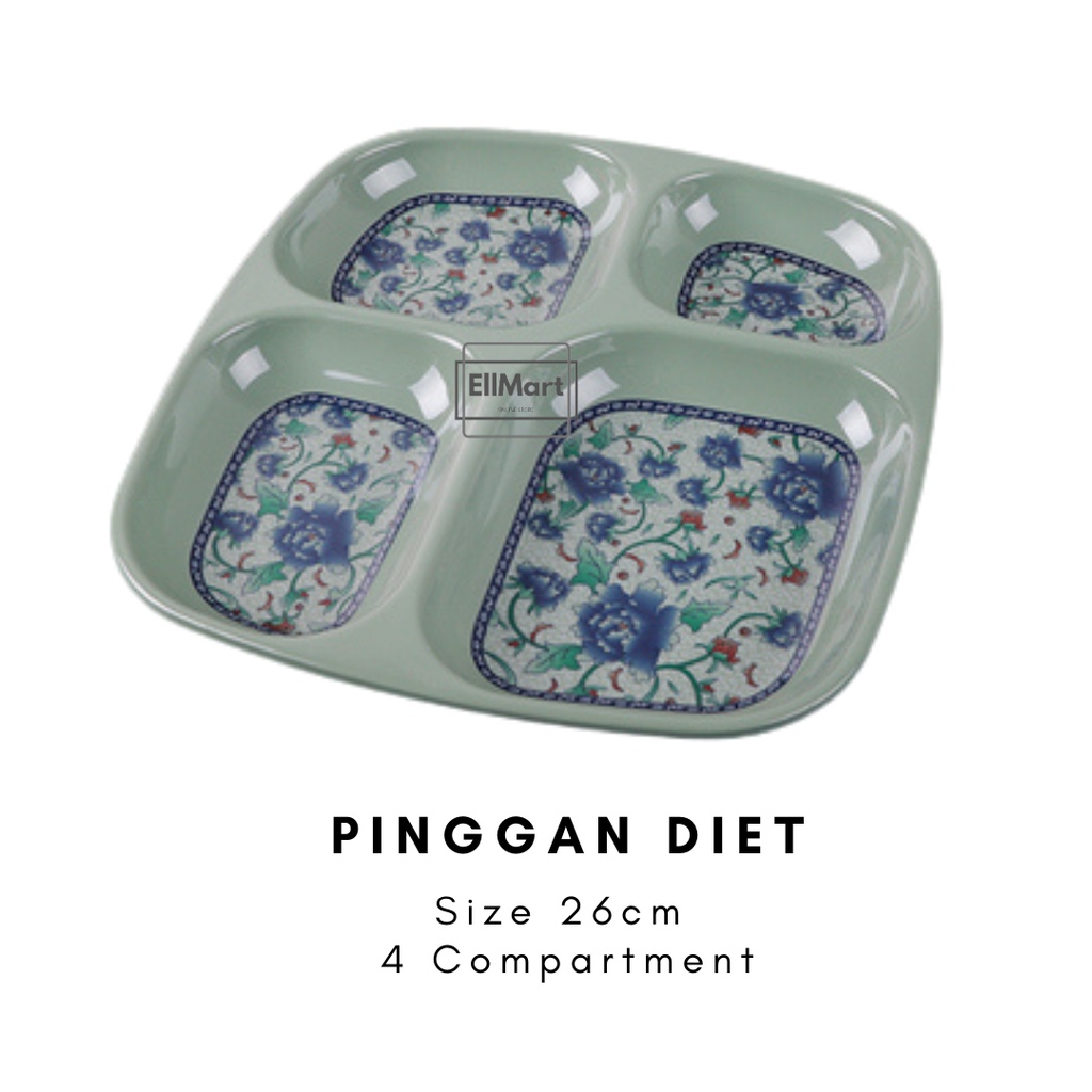 Diet Plate Adult Pinggan Diet Suku Suku Separuh Kids Dewasa Pinggan 3 ...
