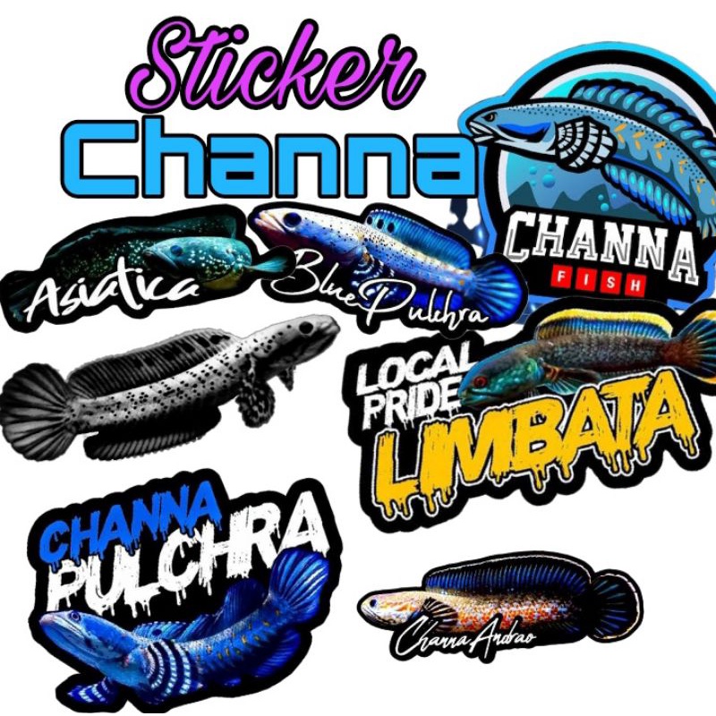 Channa Fish Sticker Waterproof Aquarium Sticker Channa Sticker | Shopee ...