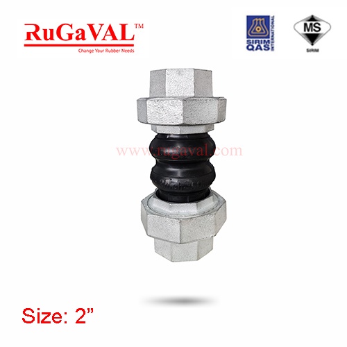 Union Rubber Flexible Joint, Size: 2" (50mm), Rubber bellow, Union ...