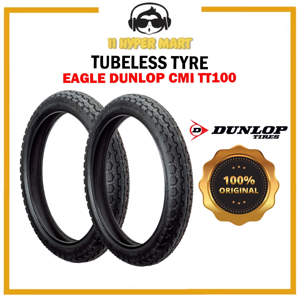 Tayar sunlite EAGLE DUNLOP CMI TT100 Tubeless Tyre🔥 (NEW STOCK) Ready ...