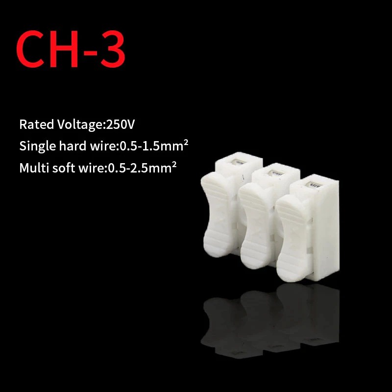 Ch2 Ch3 Fast Wire Connector Reusable Terminal Block Safe Spring Quick