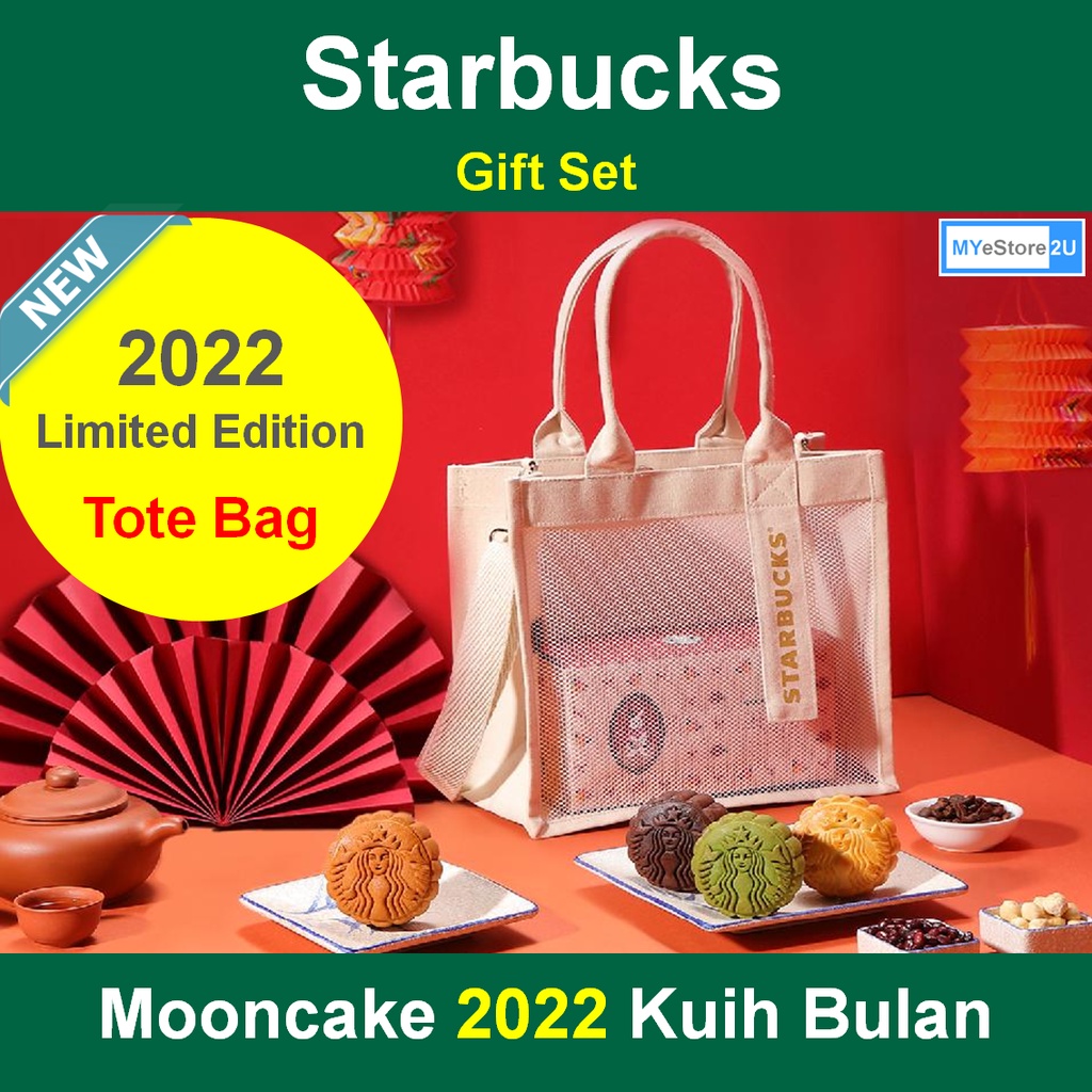 Starbucks [Gift Set] Mooncake (Kuih Bulan) Mid Autumn 2022 Tote Bag | Shopee Malaysia