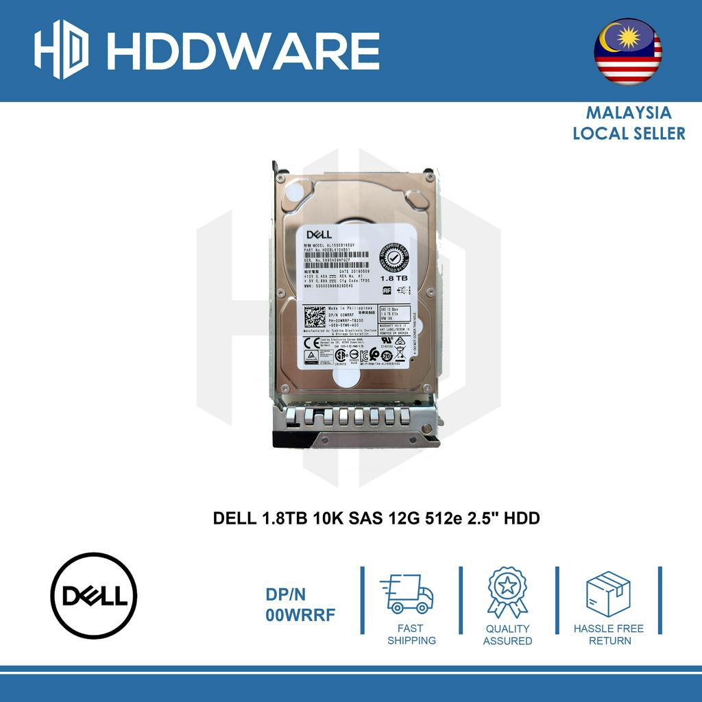 DELL 1.8TB 10K SAS 12G 512e 2.5" HDD // 00WRRF // 0WRRF // AL15SEB18EQY ...