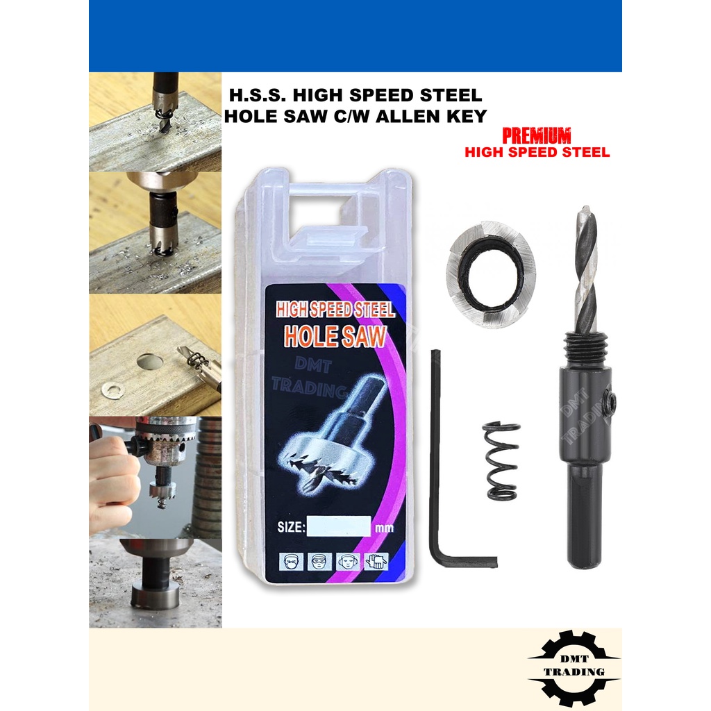 HSS Hole Saw 12mm-80mm Steel Drill Bits/Metal Hole Saw/Mata Drill Tebuk ...