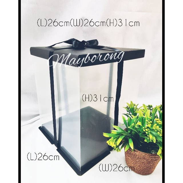 Kotak Hantaran Transparent Clear Gift Box Cake Box Kotak Kek Kotak ...