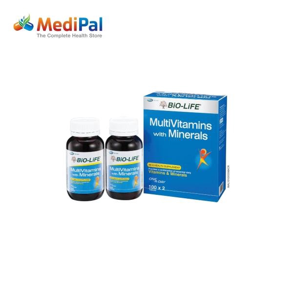 Medipal Biolife Multivitamin + Minerals 100 Tablets (2 Pack) Unbalanced ...