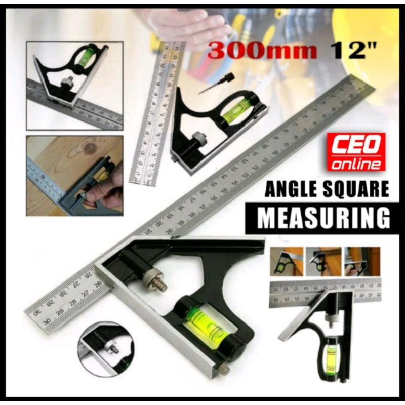 CEO 🇲🇾 Angle Square Measuring Tools Set Precise Stainless Steel ...