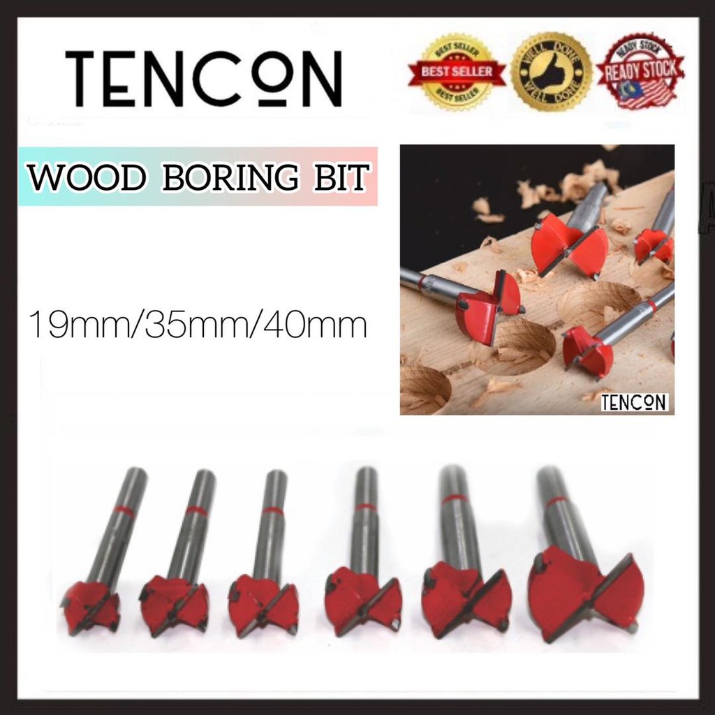 Wood Boring Drill Bit (19mm/35mm/40mm) | Shopee Malaysia