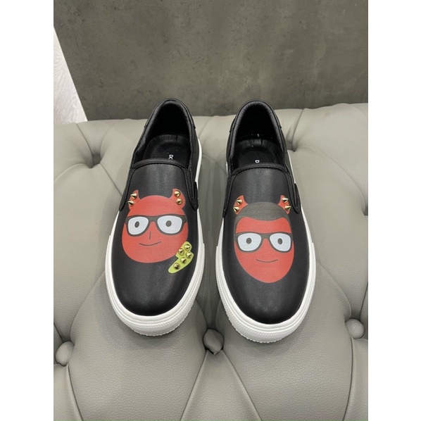 Embroidered devil face slippers with Box - High quality embroidered men ...