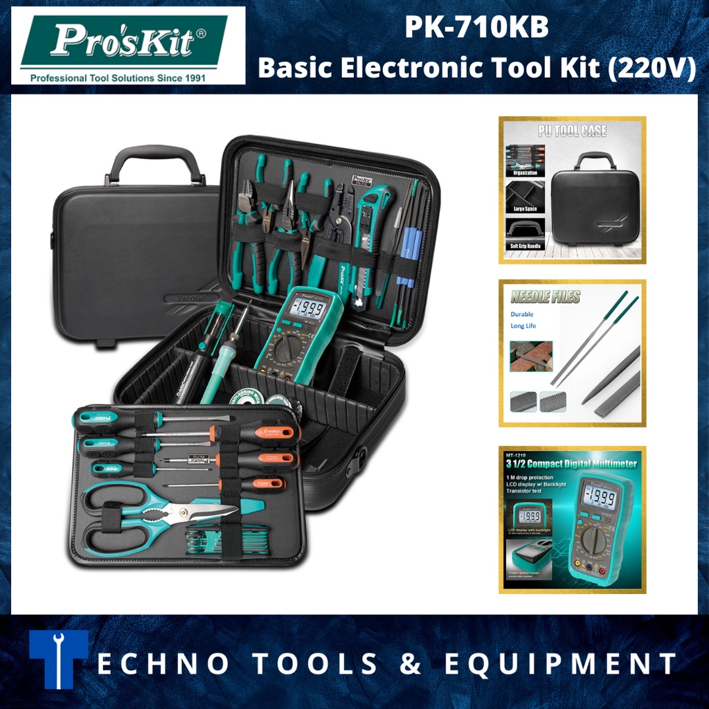 Pro'sKit PK-710KB Basic Electronic Tool Kit (220V) | Shopee Malaysia