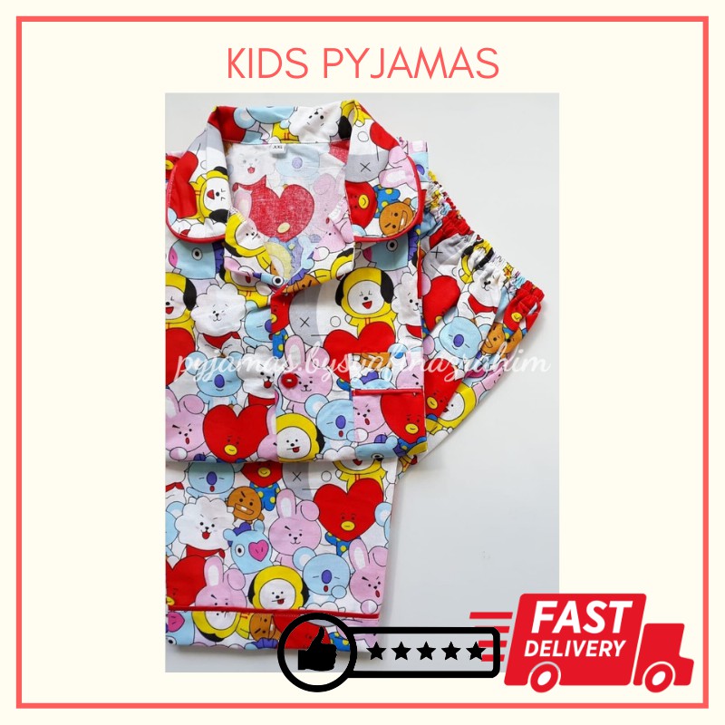 PREMIUM KIDS PYJAMAS VIRAL / PYJAMAS BUTANG / BAJU TIDUR KANAK-KANAK ...