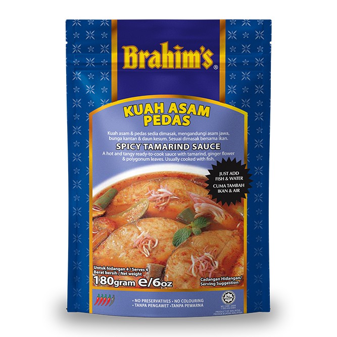 Brahim's Kuah Asam Pedas 180g BCS Brahim Brahims Instant Sauce Rempah ...