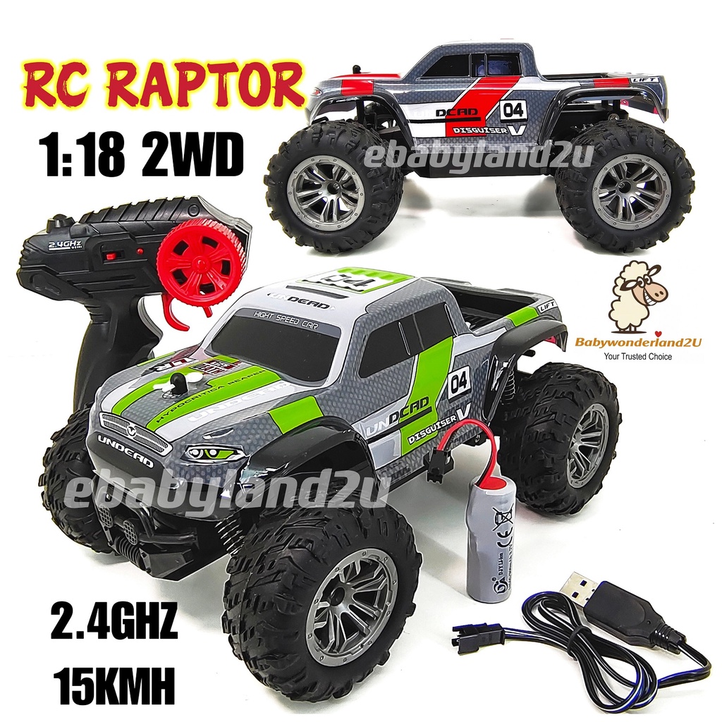 1:18 RC Car Raptor Buggy 2WD 2.4GHz Kereta Kontrol Remote Control Car ...