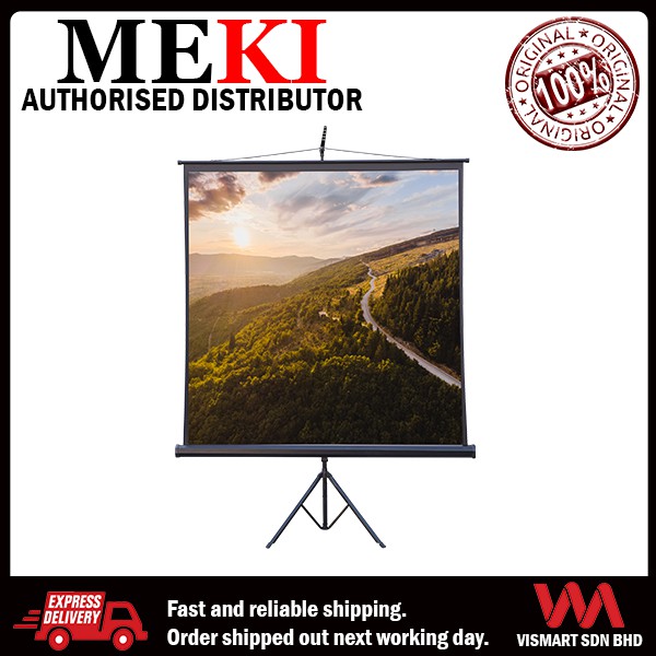 MEKI VISTA TRIPOD PROJECTOR SCREEN (1:1 Format) | Shopee Malaysia