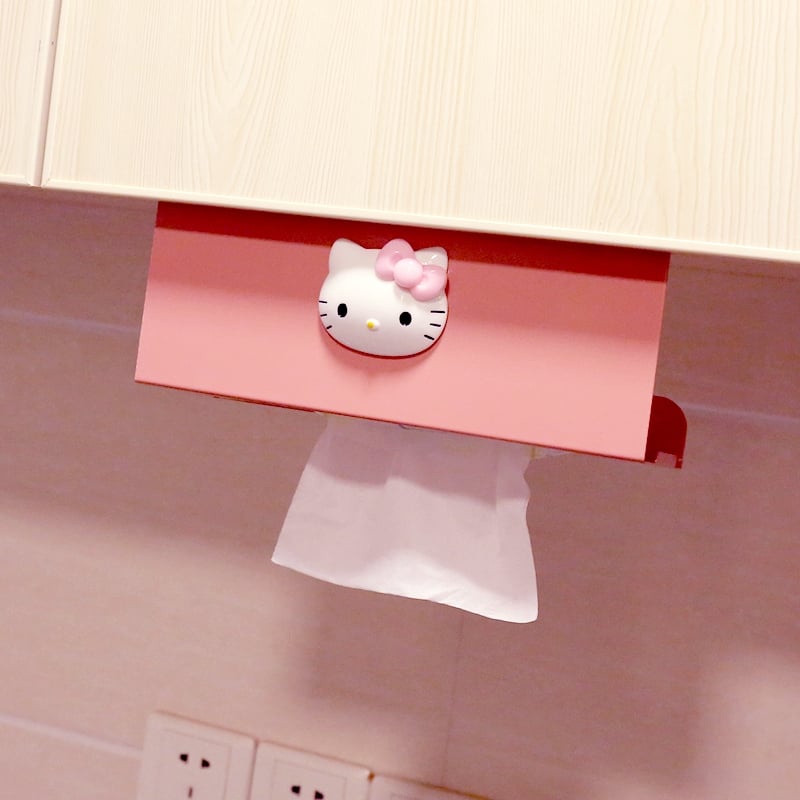 Hello Kitty Iron steel Kitchen Tissue Paper Rack Under Table Cupboard ...