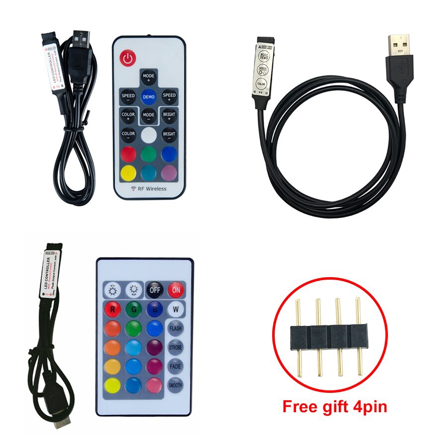 LED Strip light RGB USB Led Strip IR RF Bluetooth Remote Controller ...