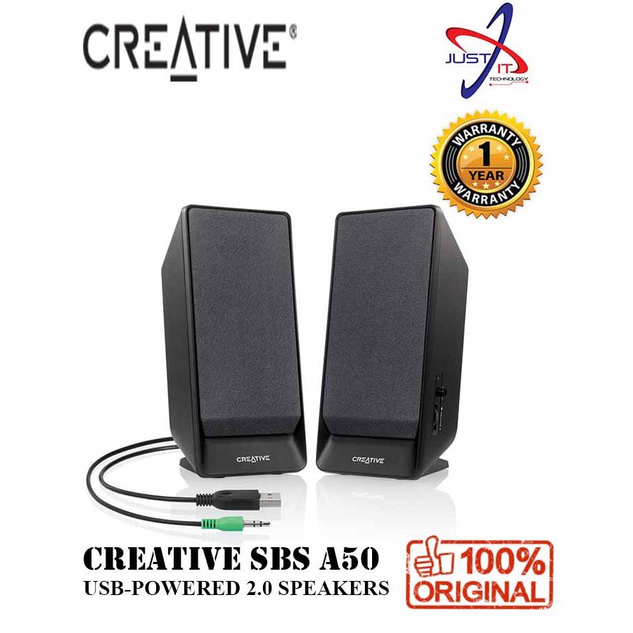 Creative Sbs A50 Usb-Powered 2.0 Speakers | Shopee Malaysia