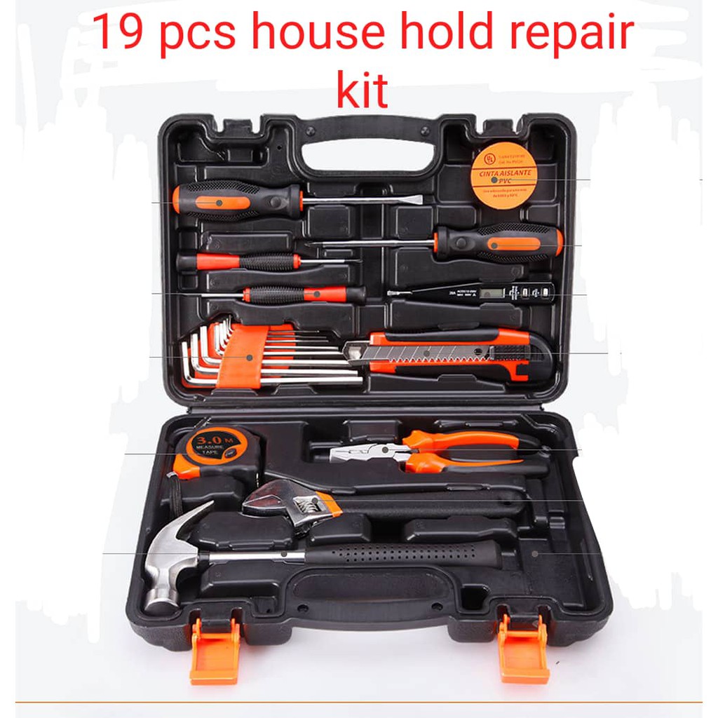 Mixed Tool Set Box Hand Tool Kit For Home Repair DIY Toolbox Case Set ...