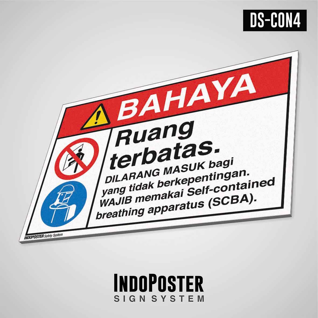 Safety Sign K3 PVC ANSI Sign Limited Room Use SCBA | Shopee Malaysia
