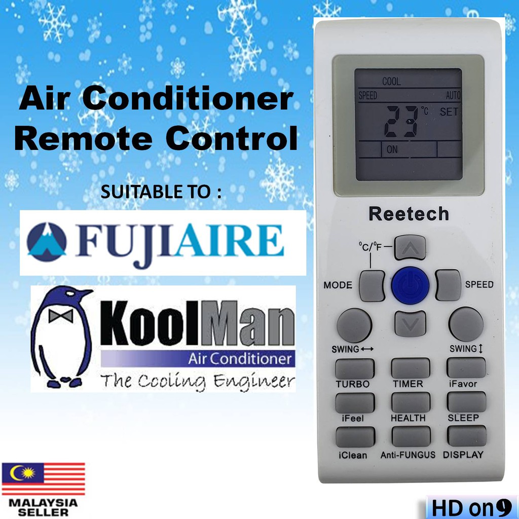 KOOLMAN/FUJIAIRE Air Cond Aircon Aircond Remote Control Replacement (p ...