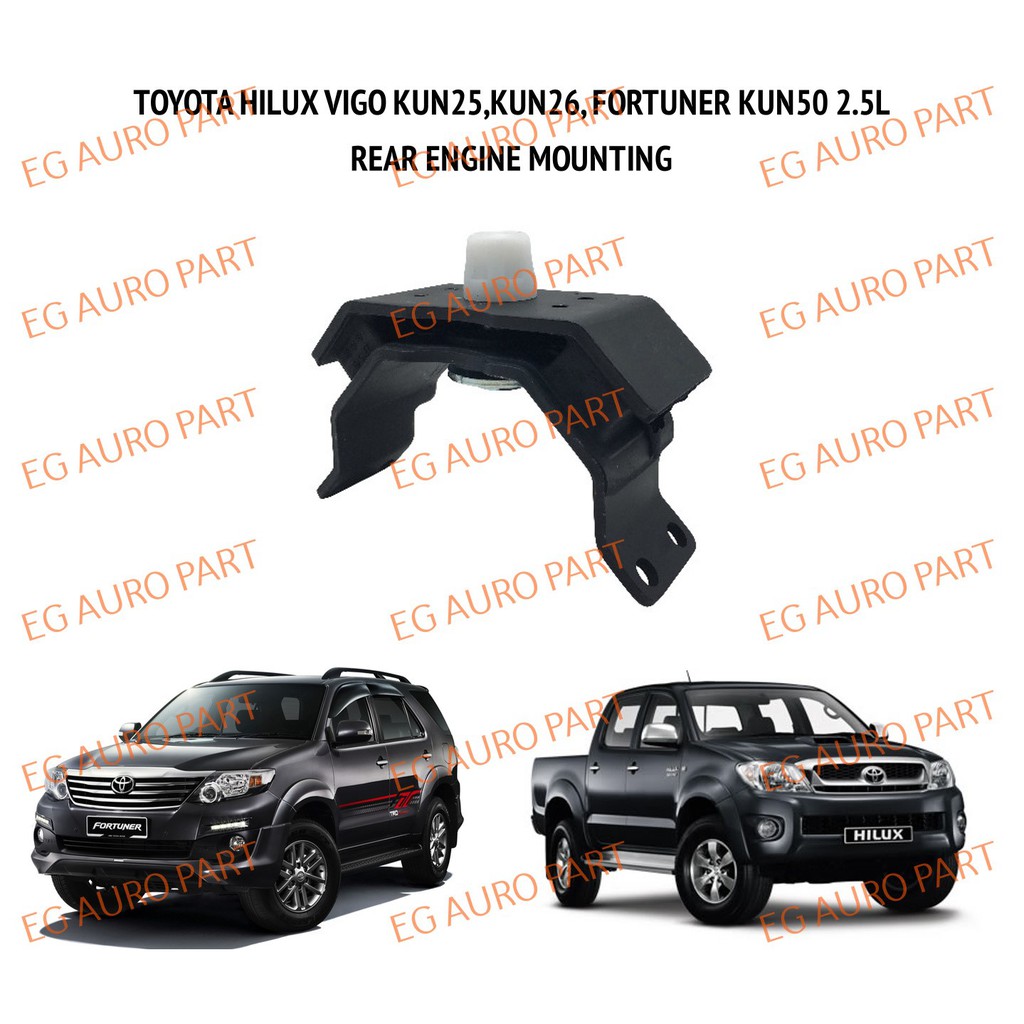 REAR ENGINE MOUNTING GEAR BOX TOYOTA HILUX VIGO KUN25,KUN26, FORTUNER ...