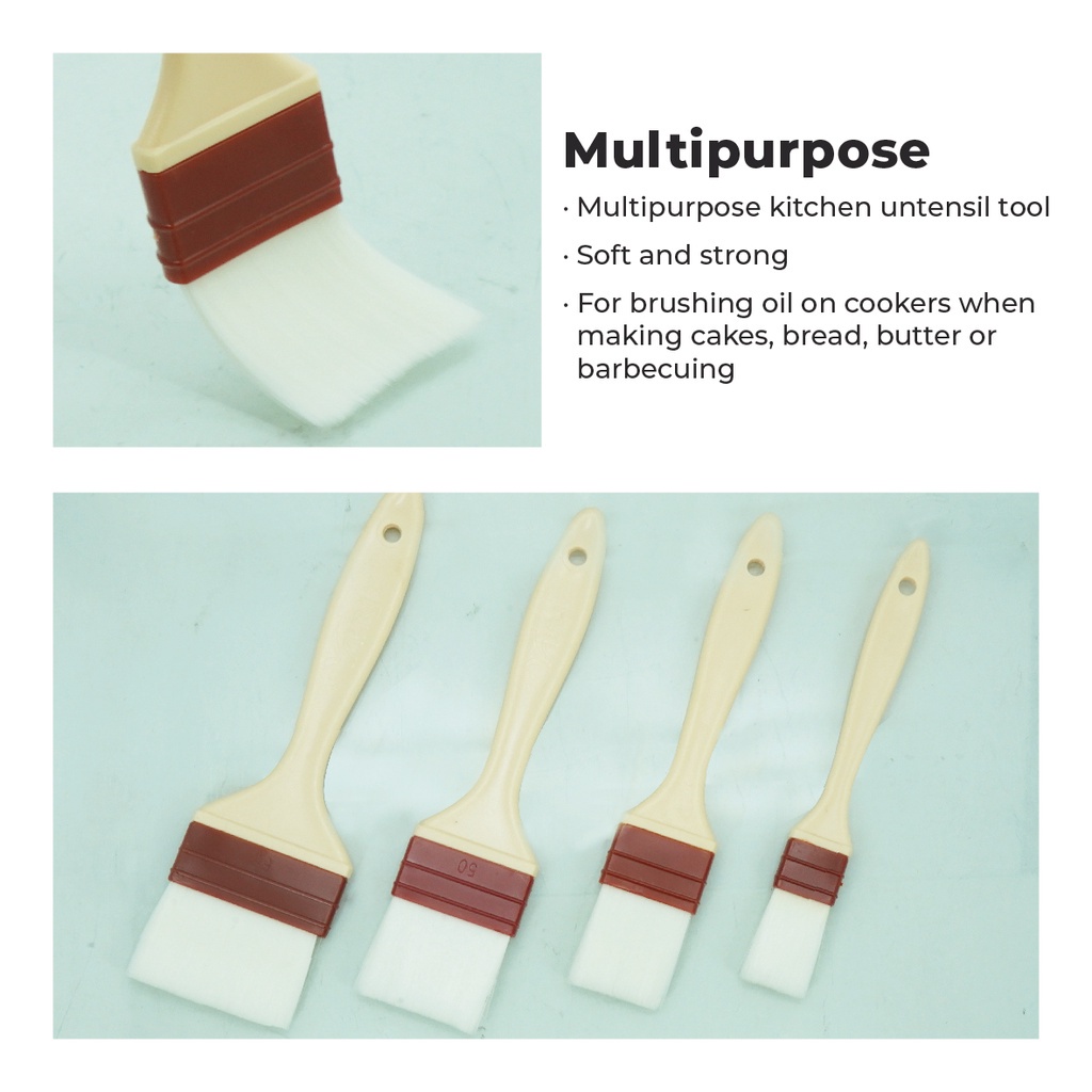 HOME PERFECT BBQ Grill Pastry Nylon Brush W/Plastic Handle,Butter Honey ...