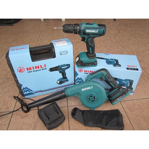 Minli 18V 2.0Ah Combo Cordless Impact Drill & Blower | Shopee Malaysia