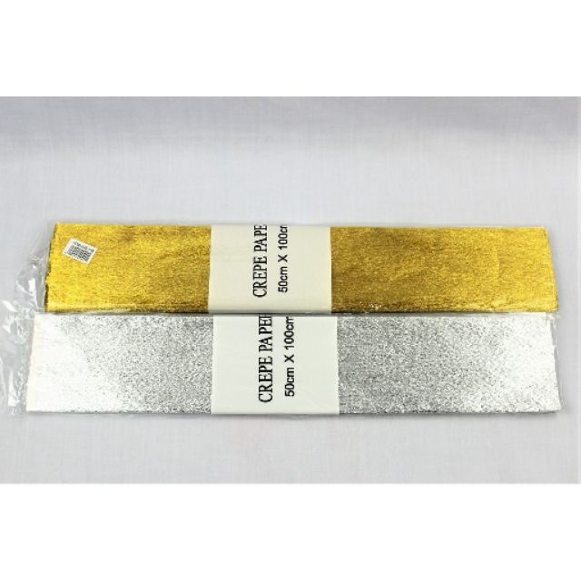 CREPE PAPER GOLD/SILVER ( 50 X 100 CM ) | Shopee Malaysia