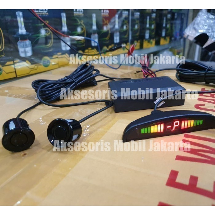 HITAM Car Reverse Parking SENSOR MARCH 2-point Black LCD RADAR DISPLAY ...