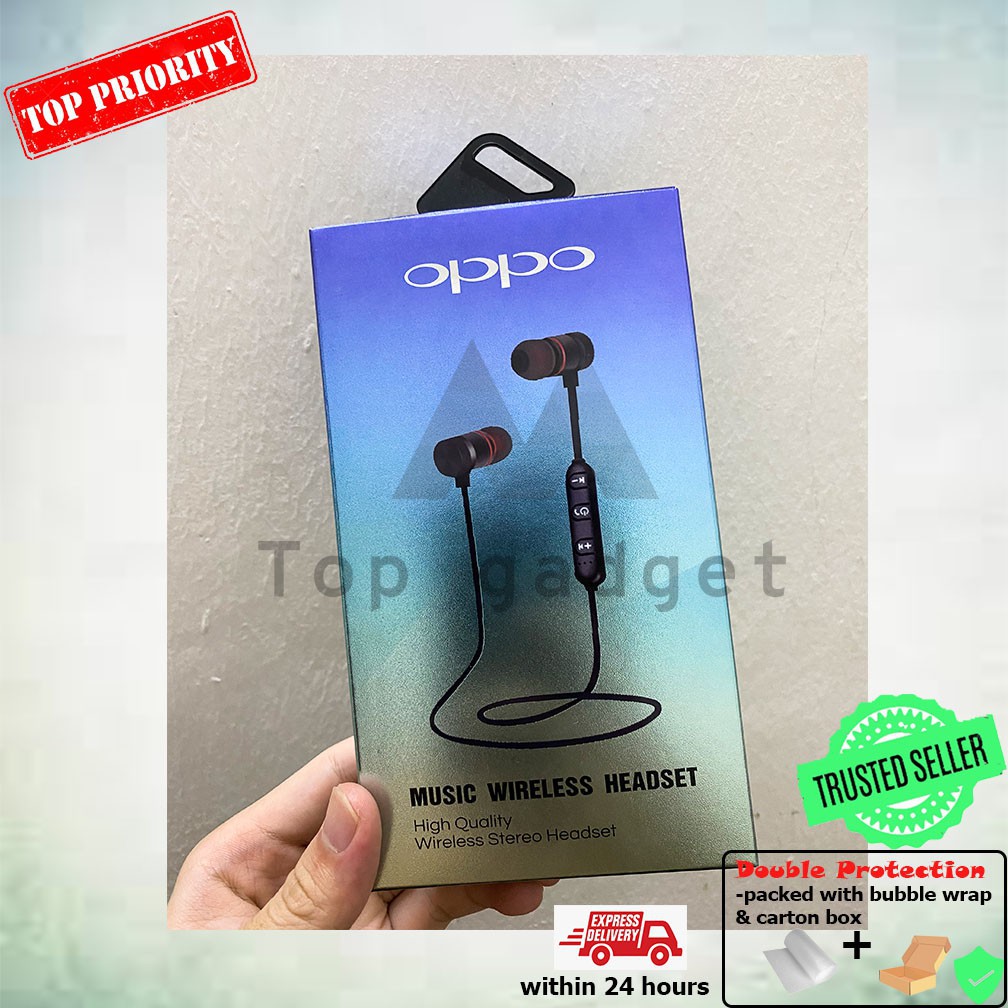 🔥Oppo Bluetooth Wireless Earphone Magnetic Stereo Earbuds Music Headset ...