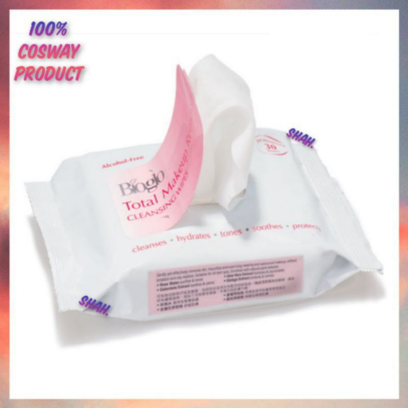 COSWAY Bioglo Total Makeup Remover Wipes (30 Sheets) Code:74226 ...