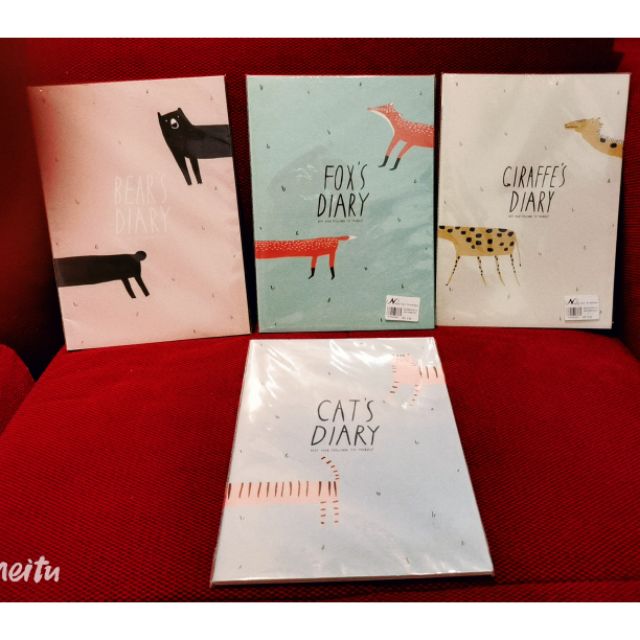 Cute animal Writing book notepad diaries book student kids drawing ...