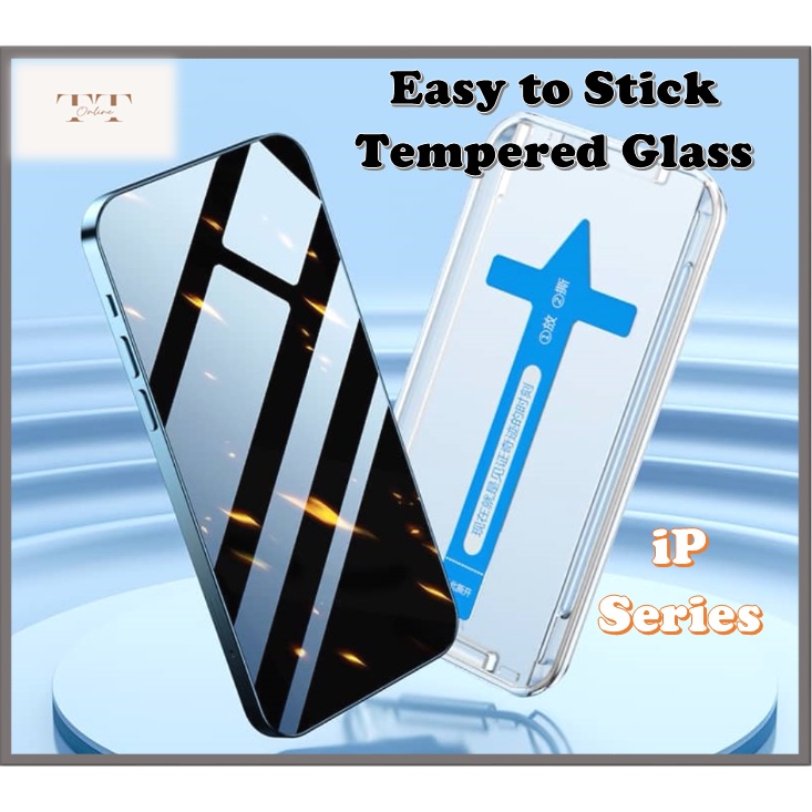 Tempered Glass iP X XR XS Max 11 12 13 Pro Max One Click Installation ...