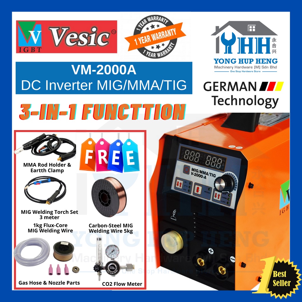 [VESIC] VM2000-A VESIC MIG/MAA/TIG DIGITAL CONTROL (3-FUNCTON DIGITAL) VM 2000-A | Shopee Malaysia