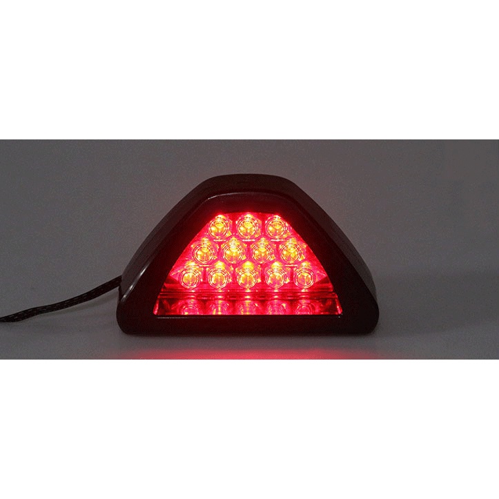 -DIAMOND- 12 LED Rear Laser Tail Brake DRL Stop Light F1 Style Triangle ...