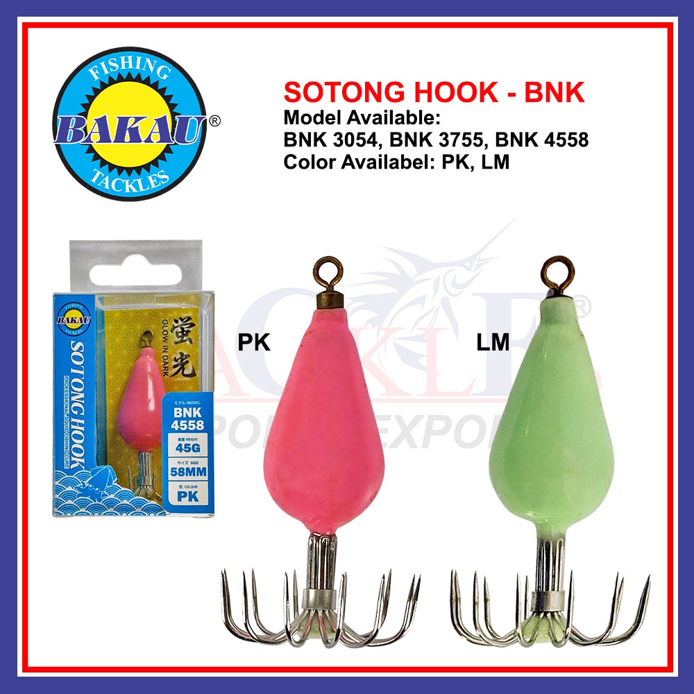 (30g-45g) Bakau Sotong Hook BNK Sotong Jig Fishing Hook Matakail Gewang ...