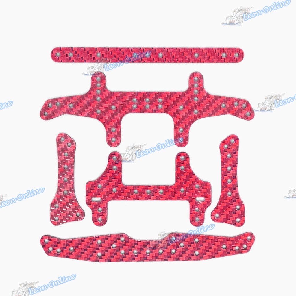 Tamiya Imi Red Carbon Fiber FRP SET Modification Part For Tamiya Mini ...