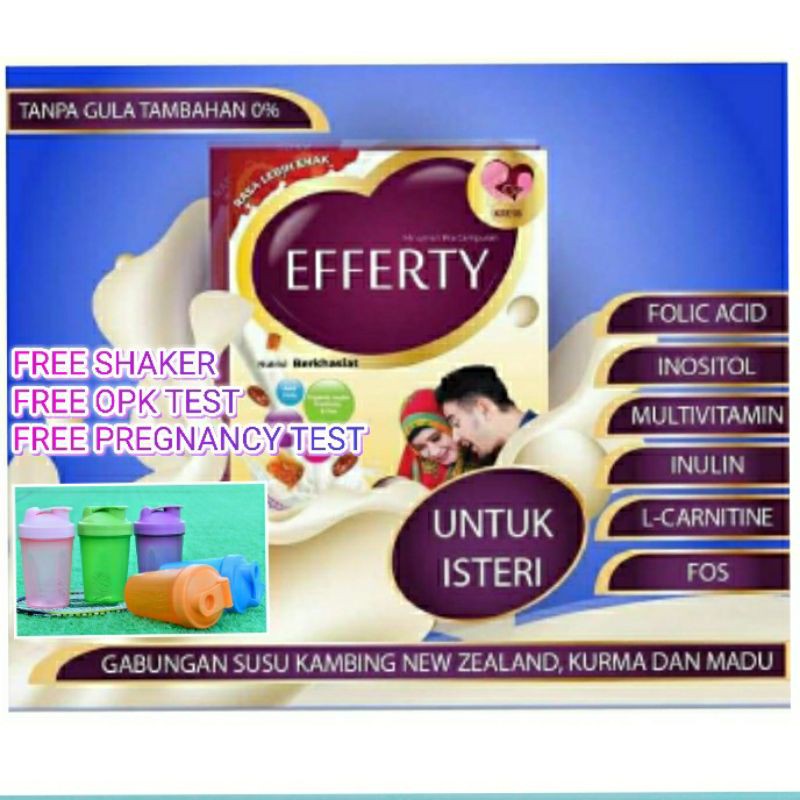SUSU EFFERTY + FREE SHAKER + FREE OPK TEST 🥳 | Shopee Malaysia