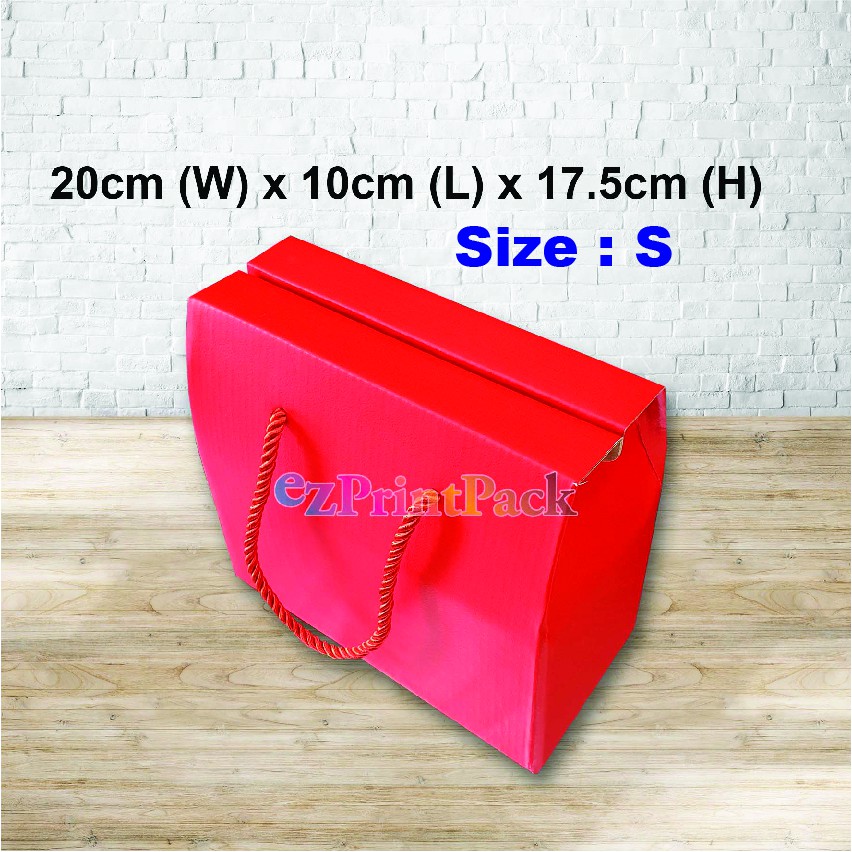 (S)RED PACKING BOX with Handle String | CNY Cookie Box | CNY Gift Box ...
