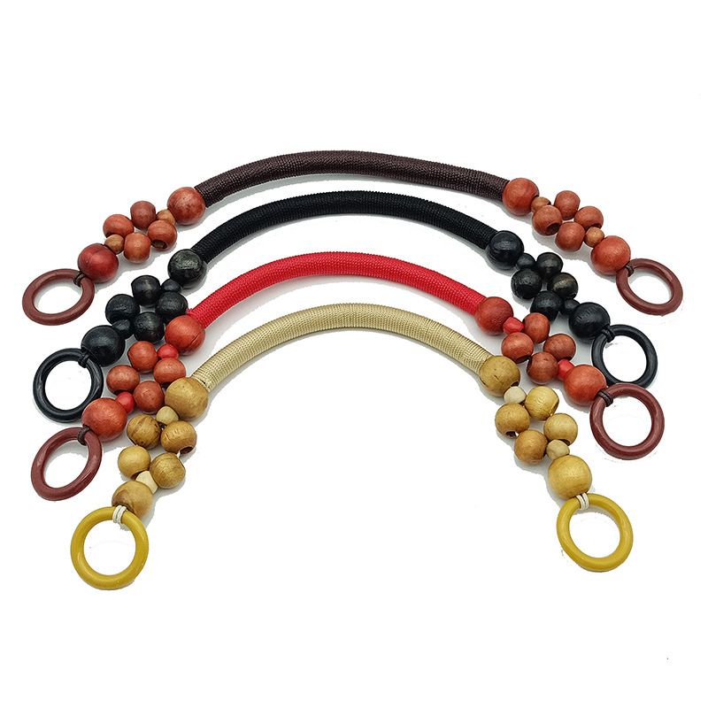 Benang Kait Beg tali Kayu Wood Bead Rope Bag Strap Handle Shoulder Belt ...