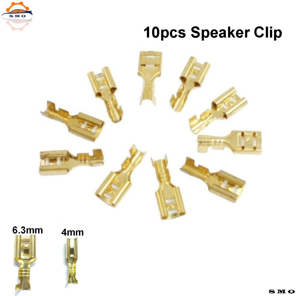 Car Speaker Clip 4mm/6.3mm Speaker Pin Cable Lug Connector Audio ...
