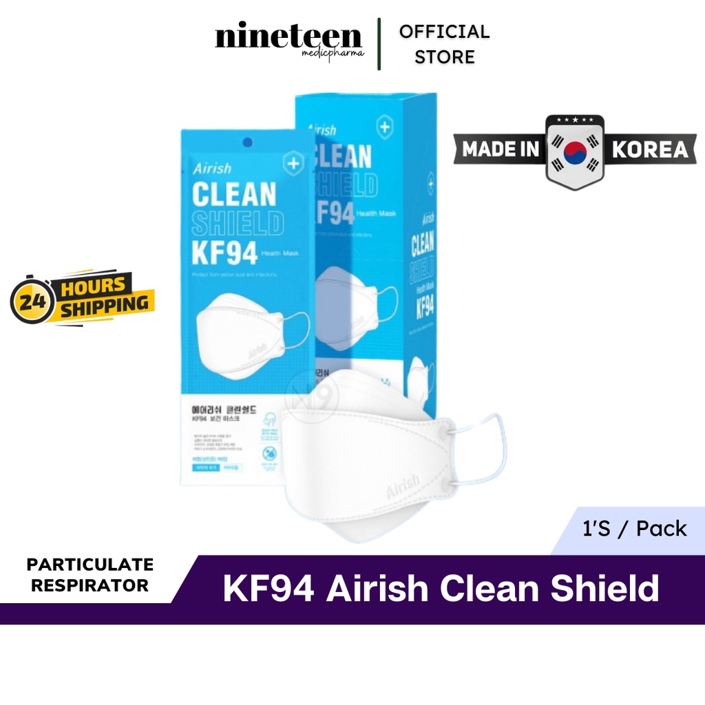🇰🇷 KF94 Airish Plus Clean Shield Particulate Respirator-Individual ...