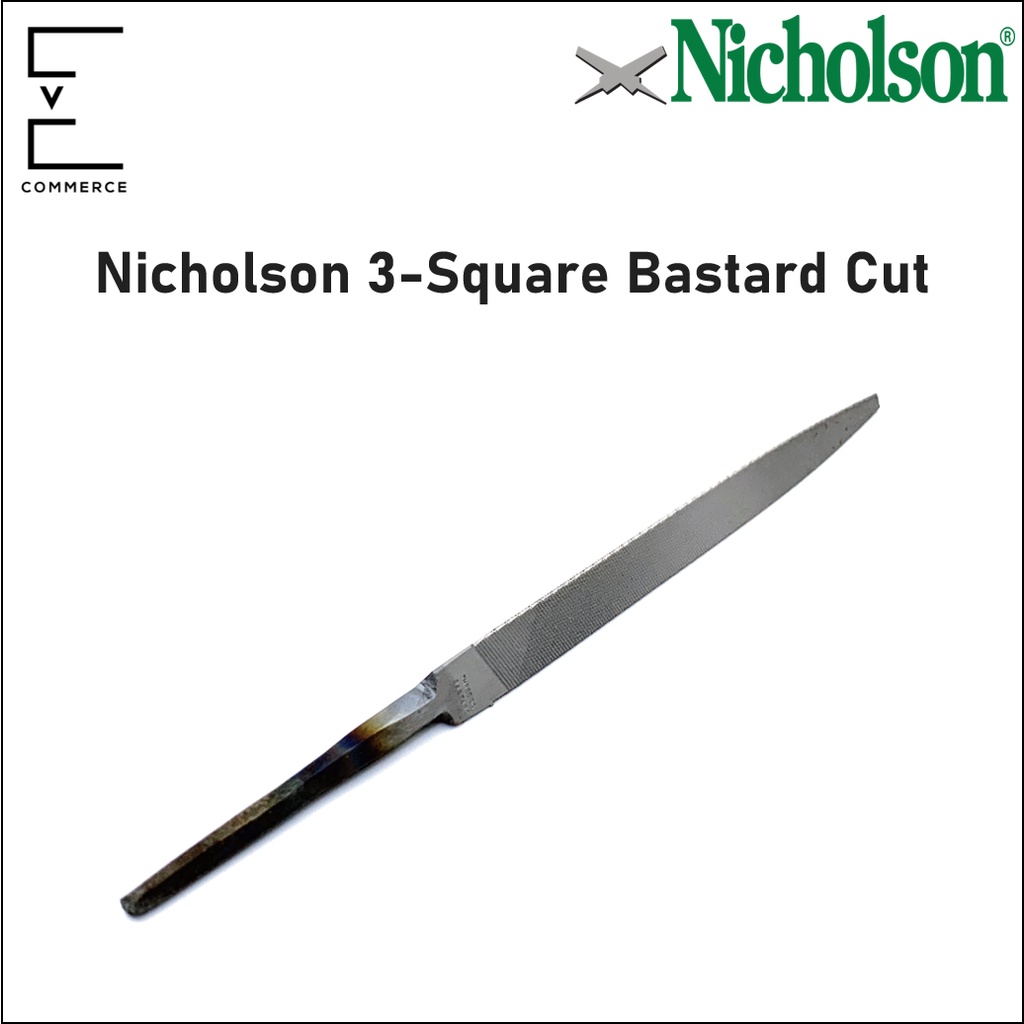 NICHOLSON 3-SQUARE FILES BASTARD CUT - 6" | Shopee Malaysia