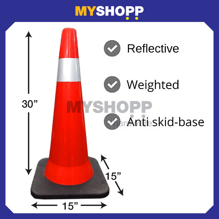 30" Safety Traffic Cone | Kon Keselamatan | Kon Safety - [Ready Stock ...