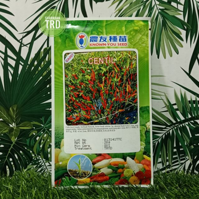 Original🔥 Paket 20g CENTIL DA007 Cap Known You Seed Biji Benih Cili ...