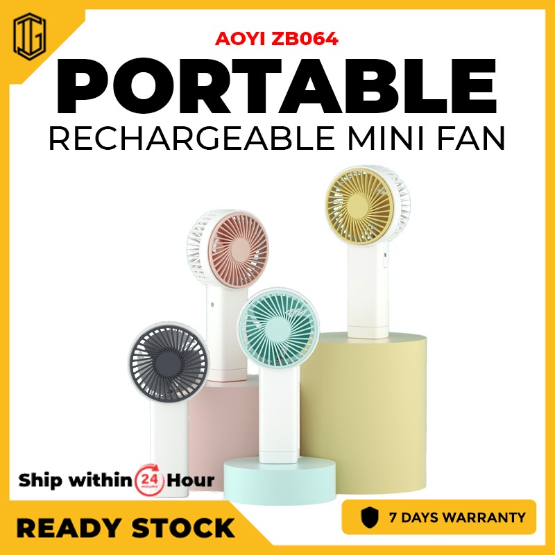 AOYI ZB064 Portable Mini Rechargeable Handheld Fan Cute Light Unique ...