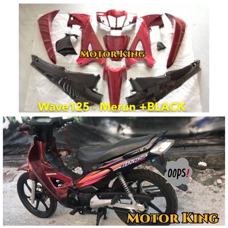 Cover Set Honda W125 W125R Wave 125 Wave 125R ( RED + BLACK ) | Shopee Malaysia